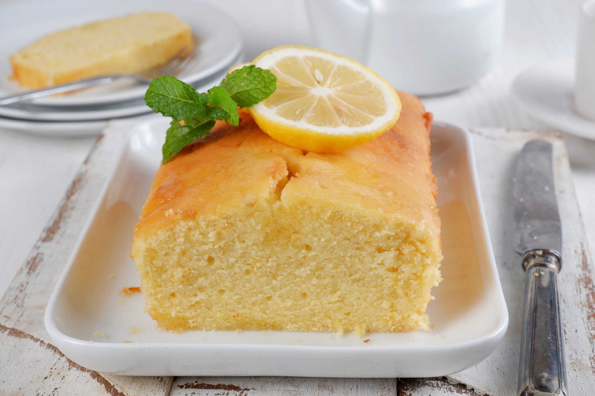 Budín de limón casero con azúcar orgánico